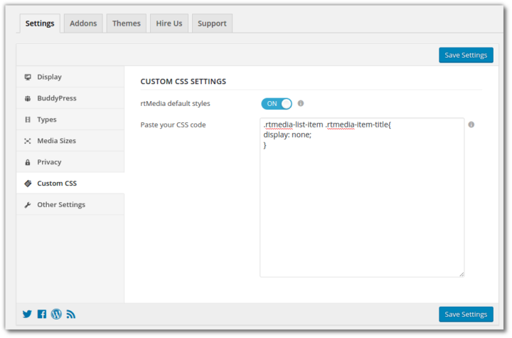 Custom CSS - rtMedia